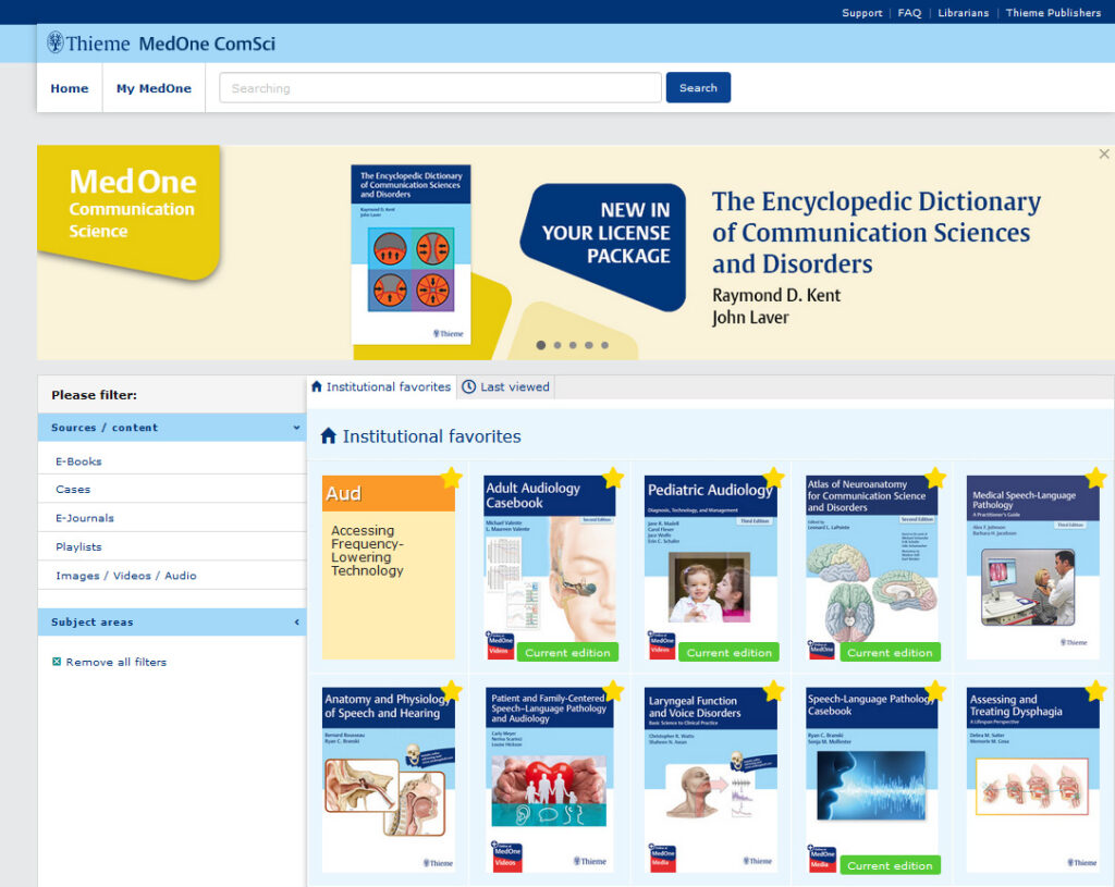 MedOne ComSci - Unsurpassed Audiology and SLP resources
