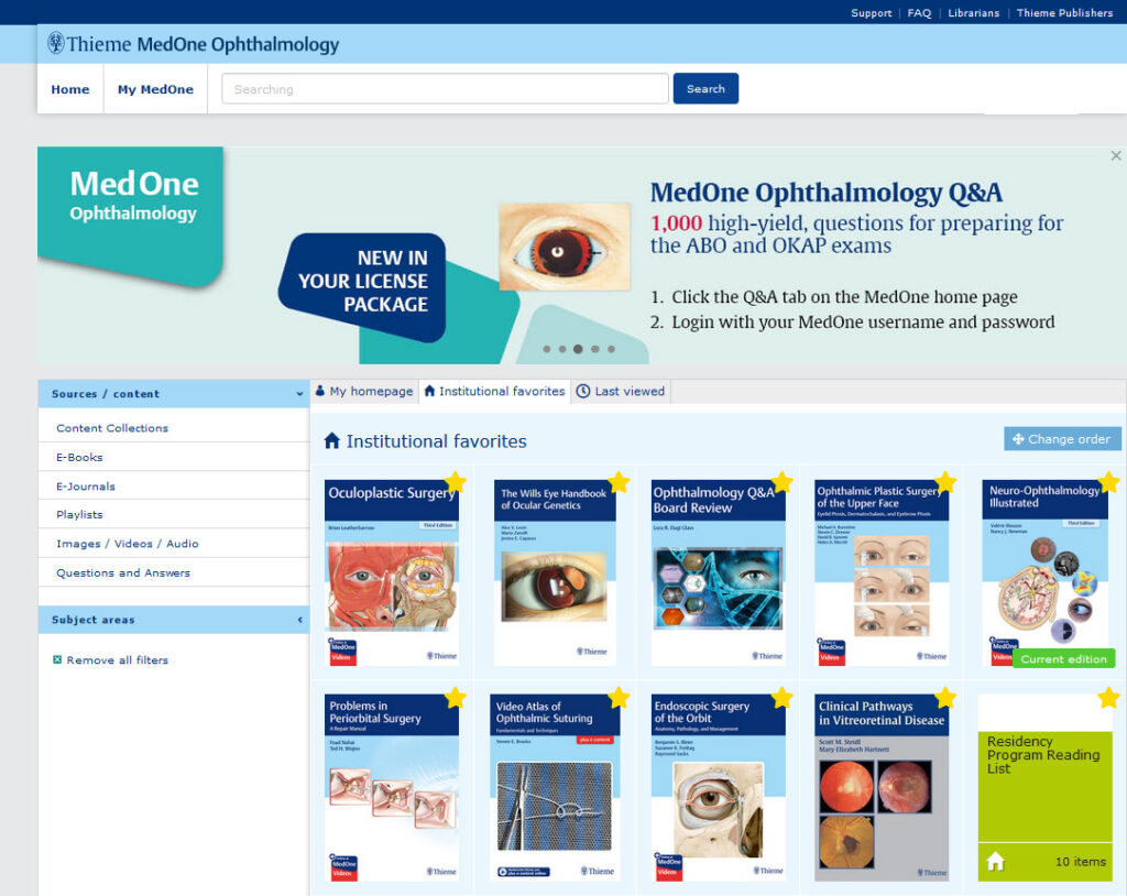 MedOne Ophthalmology - The essential multimedia reference for ophthalmology